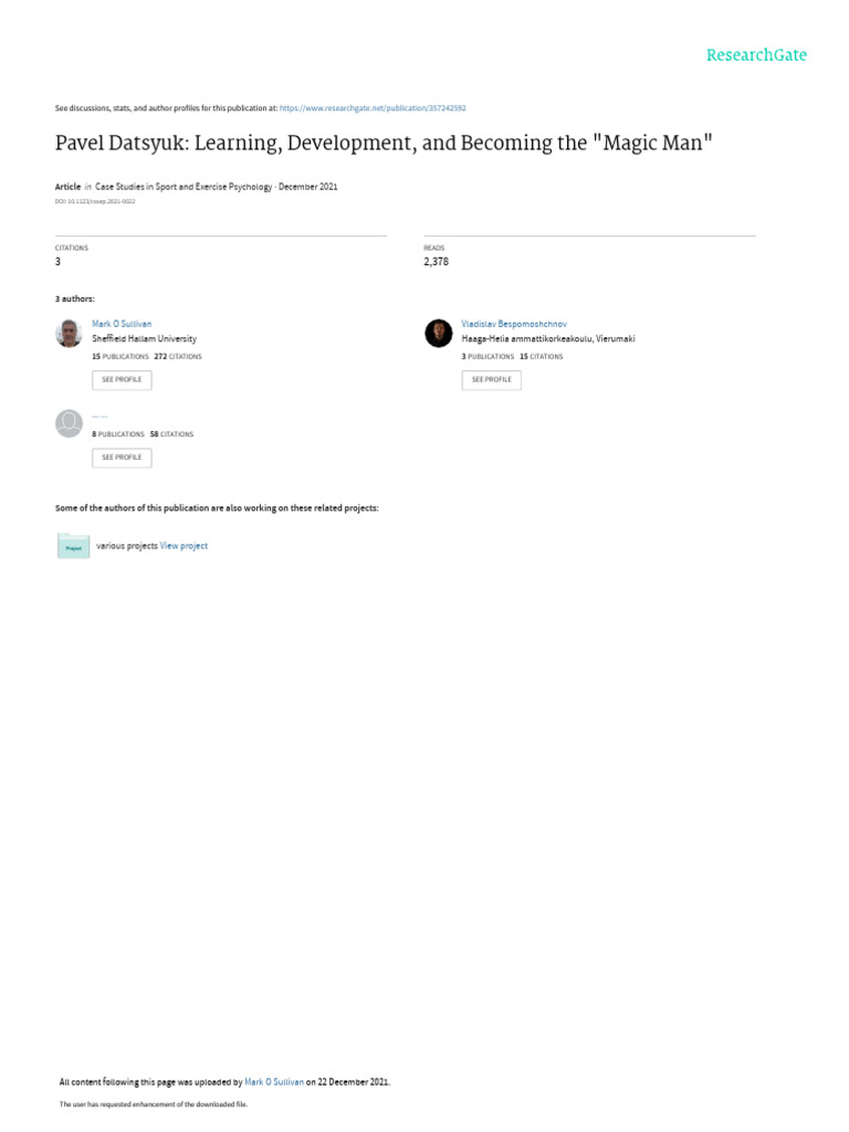 Pavel Datsyuk: Learning, Development, and Becoming The "Magic Man ...