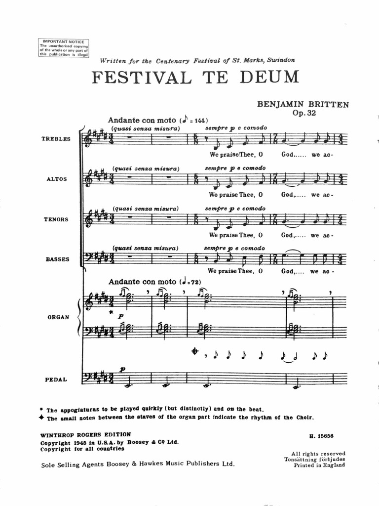 Britten Te Deum | PDF
