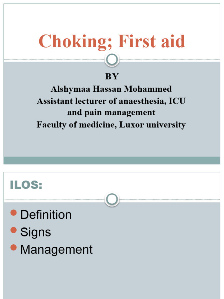 Choking 1 | PDF | Emergency Medical Services | Medicine