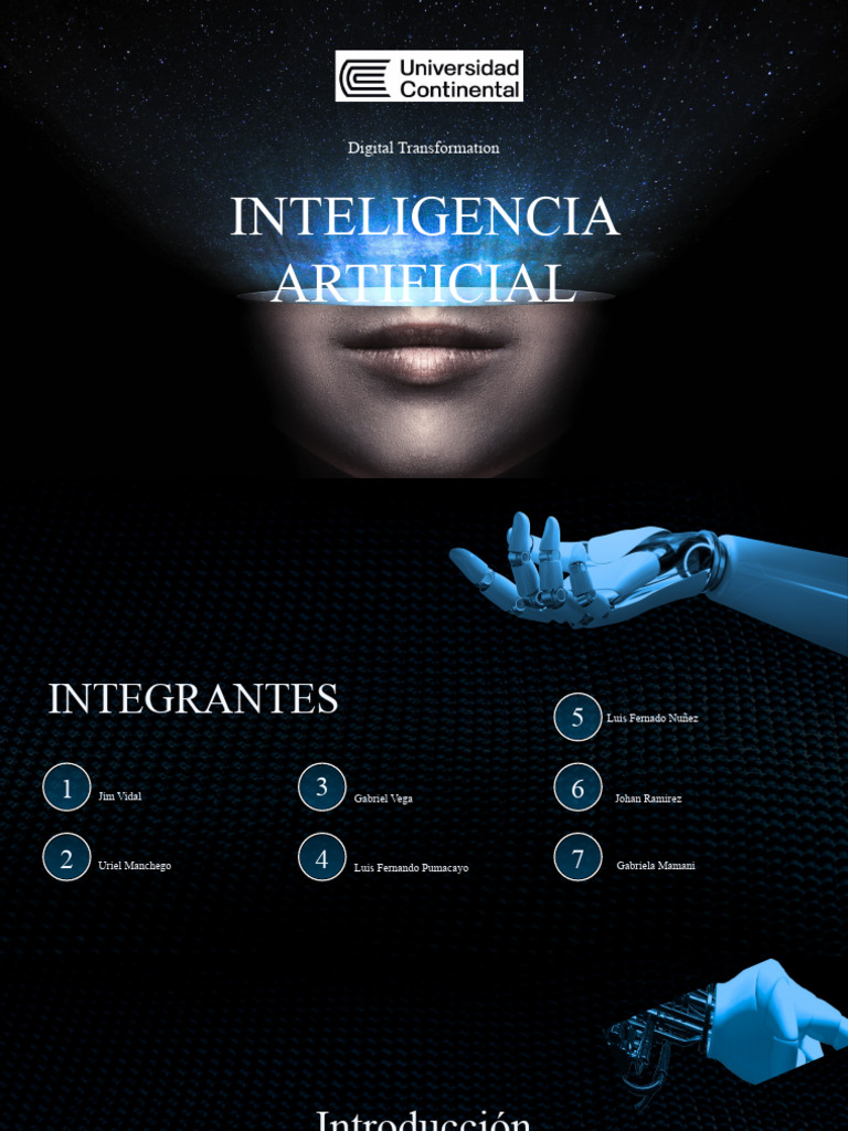 Presentación de Tecnología Inteligencia Artificial Profesional Sencilla Azul y Negro | PDF ...