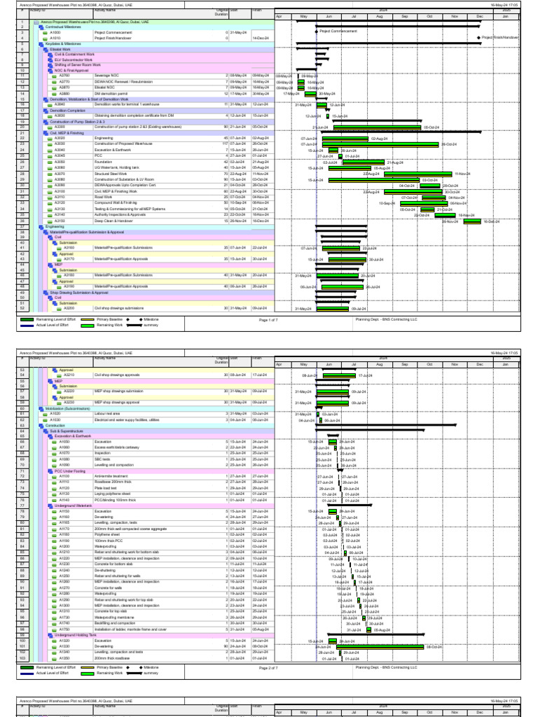 Proposed Warehouses For Arenco Real Estate - Program of Work Rev 04 ...