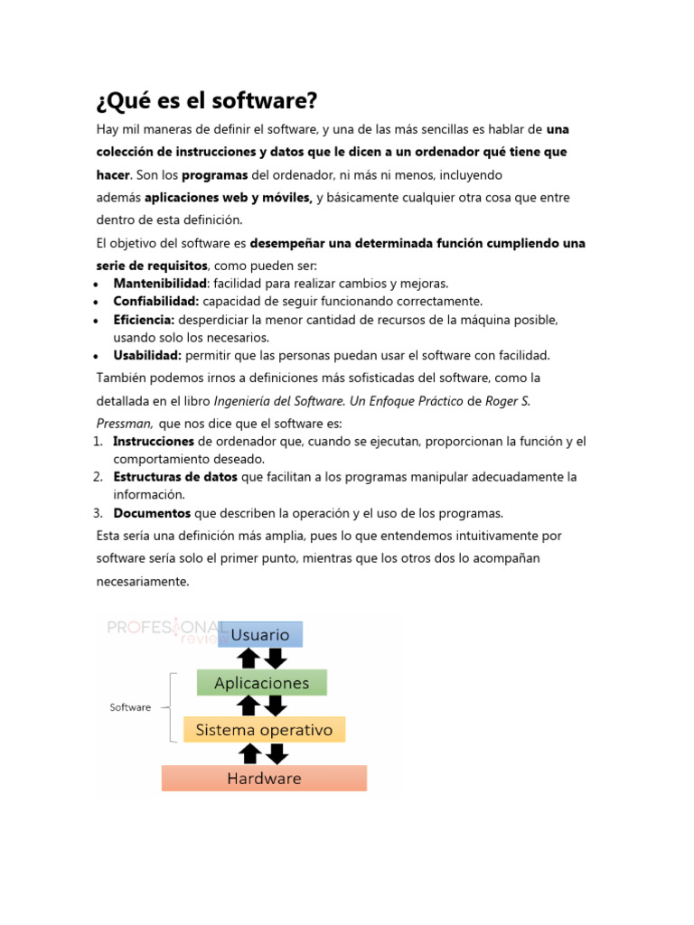 Qué Es El Software | PDF | Software | Lenguaje de programación