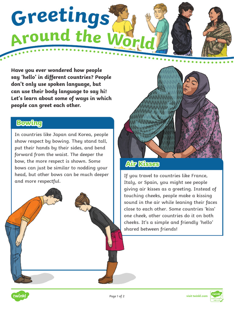 Greetings Around The World | PDF | English As A Second Or Foreign ...