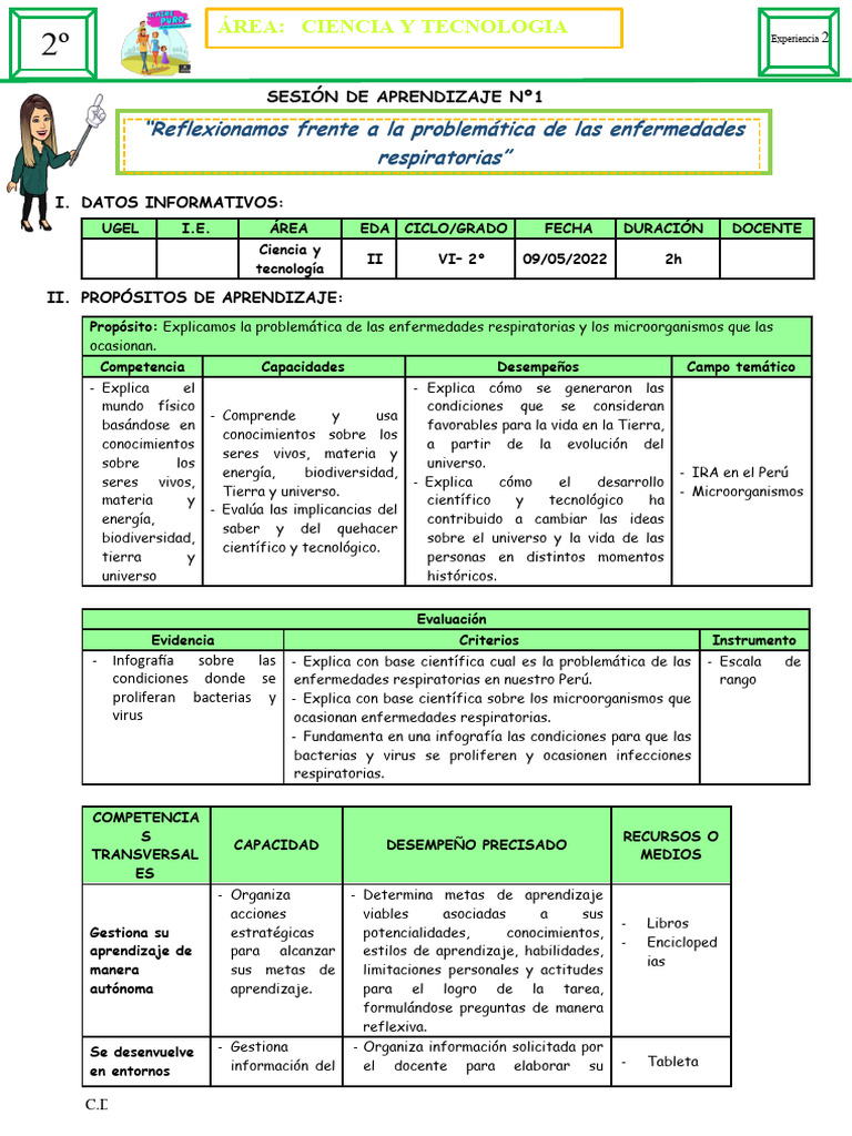 2° Sesión de Aprendizaje Sesión 1-Sem.1-Exp.2-Cyt | PDF | Aprendizaje | Maestros