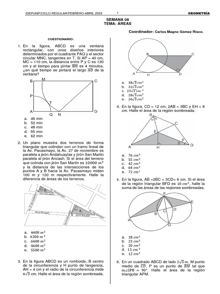 Geometria 8 2020 | PDF | Triángulo | Geometría Elemental