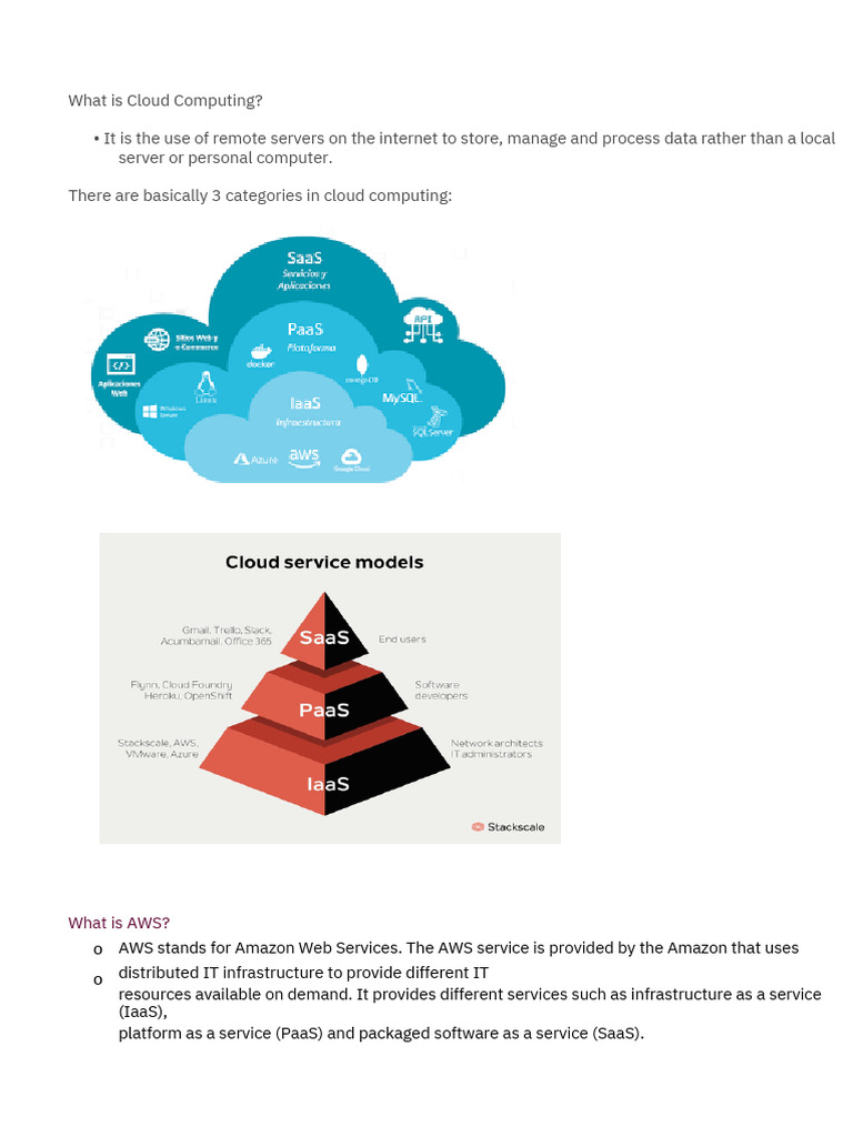AWS Basic Notes | PDF | Cloud Computing | Amazon Web Services