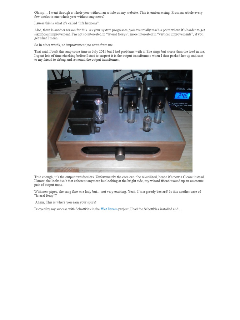 Oh My 6P15P | PDF | Vacuum Tube | Electromagnetism
