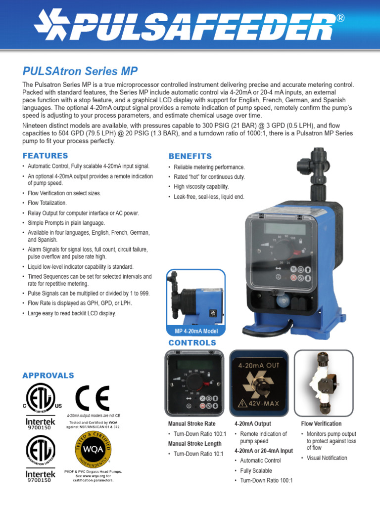 pulsatron_series_mp_tech_sheet | PDF | Valve | Amplifier