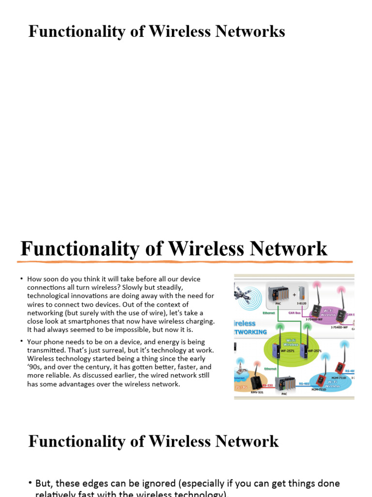 Functionality of Wireless Networks | PDF | Wireless Lan | Wi Fi