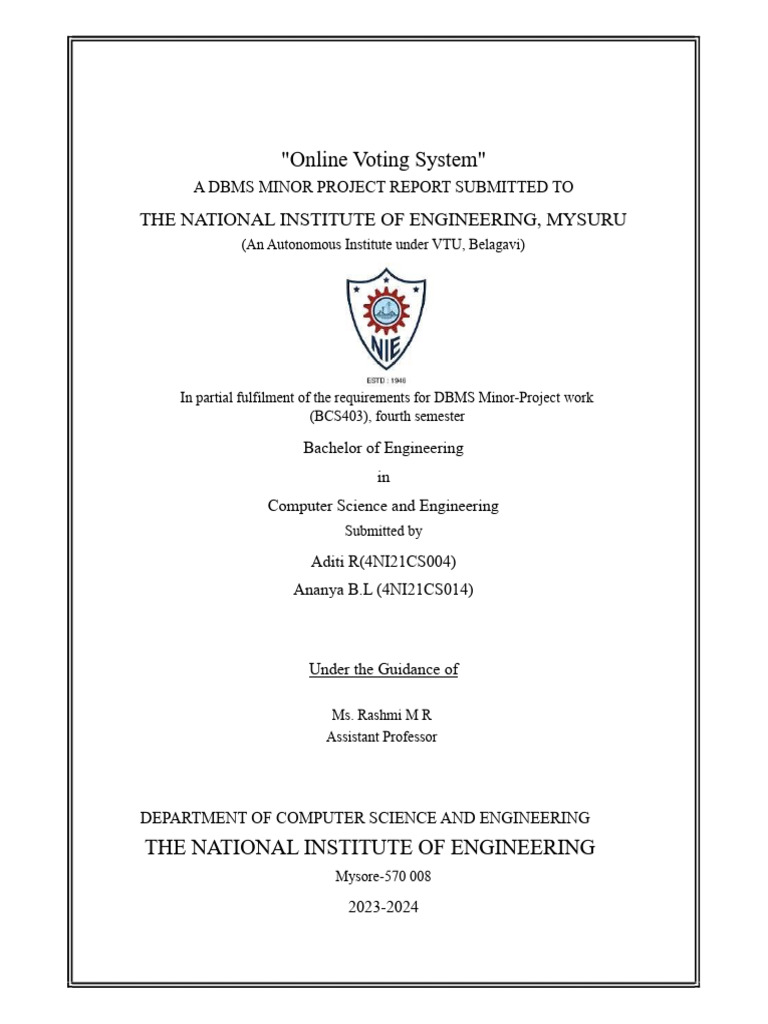 Dbms (2) Project Report | Download Free PDF | Security | Computer Security