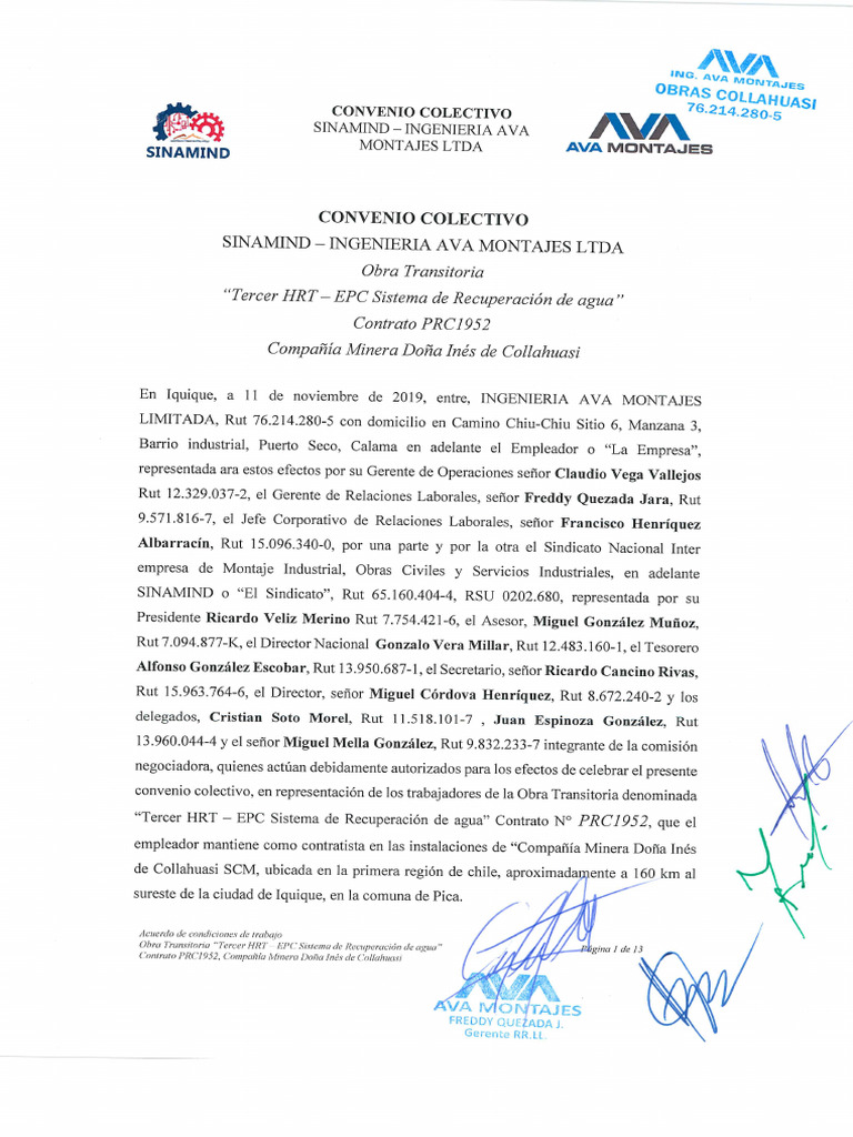 Convenio Collahuasi Final v2 | PDF