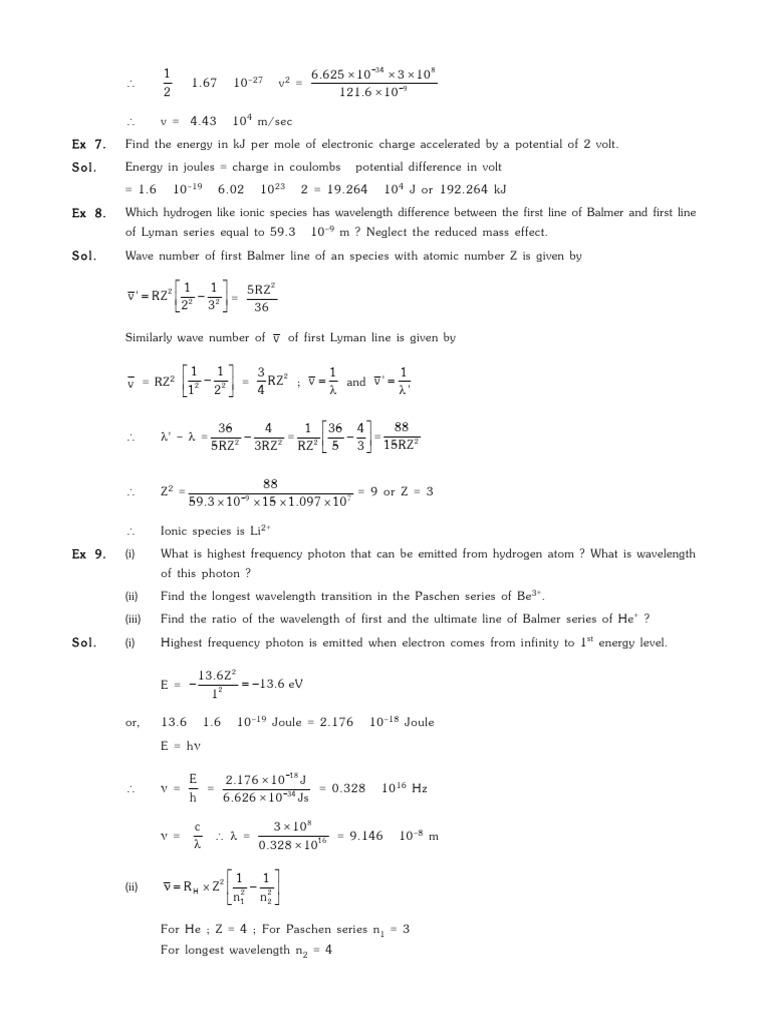 Atomic Structure-53-54 | PDF | Molecular Physics | Physical Quantities