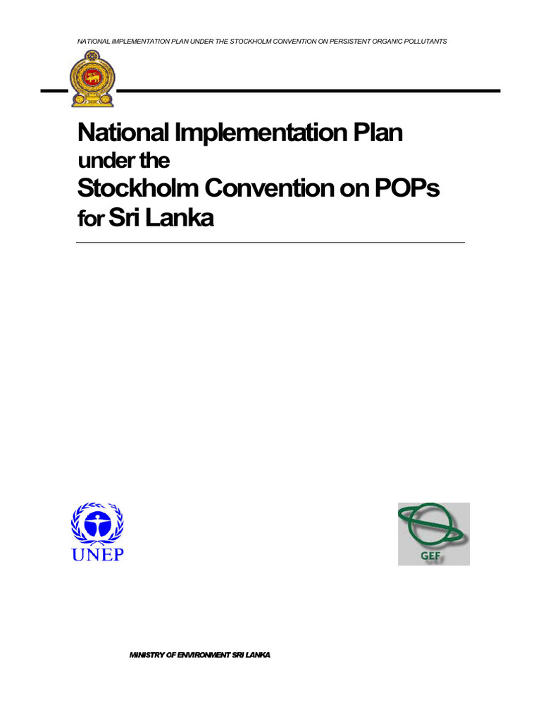 National Implementation Plan_Stockholm Convention on POPs | PDF ...