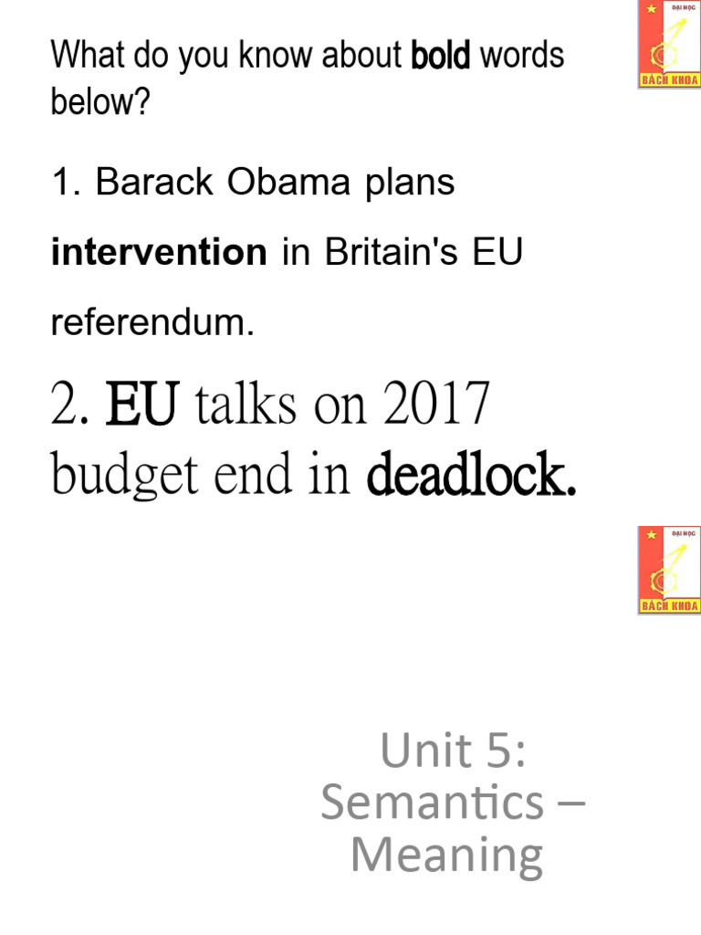 U5 Semantics | PDF | Metaphor | Semantics