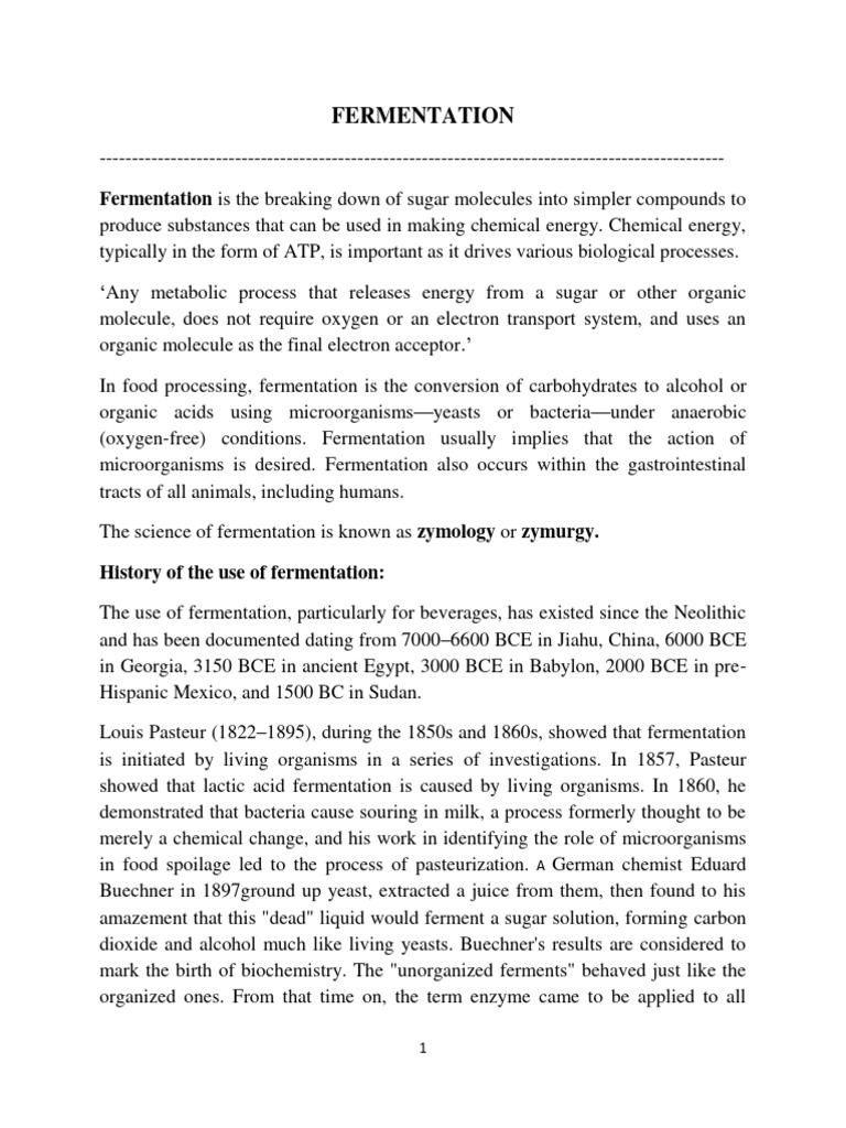 fermentation 6th smstr | Download Free PDF | Fermentation | Lactic Acid