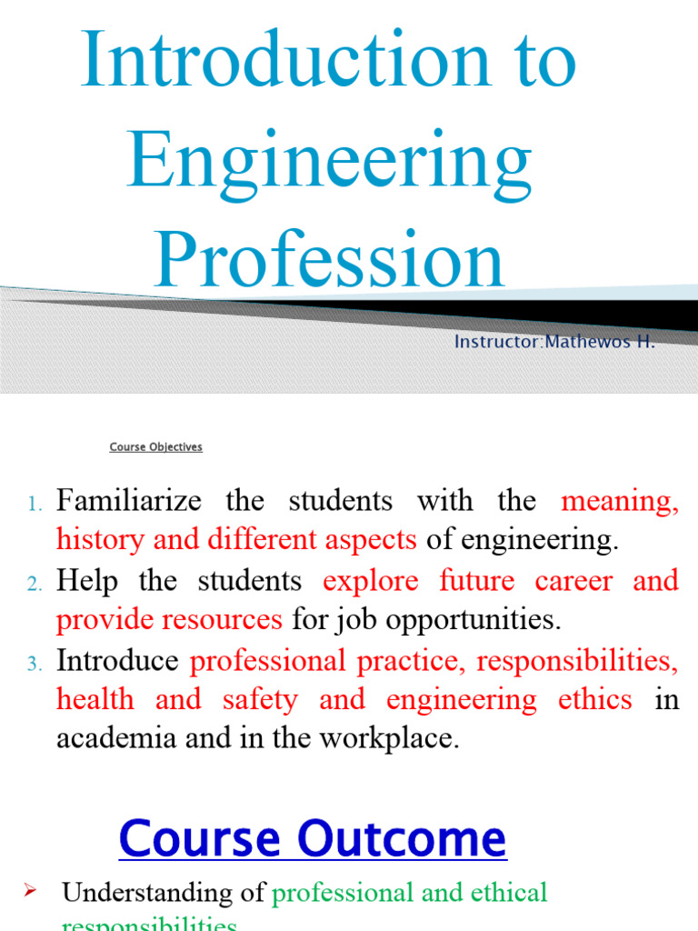 Overview of Engineering Profession | PDF | Engineering | Science