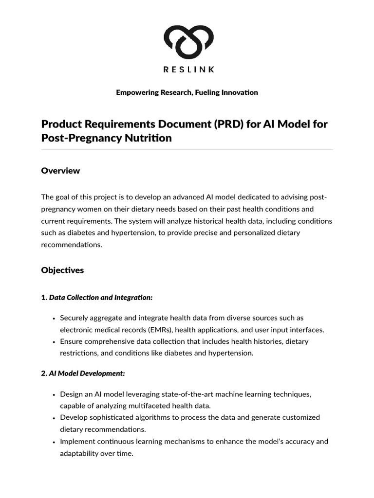 Reslink X Sarvaa (AI) - PRD | PDF | Artificial Intelligence | Intelligence (AI) & Semantics