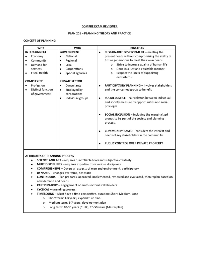 Plan 201 Reviewer | PDF | Urban Planning | Infrastructure