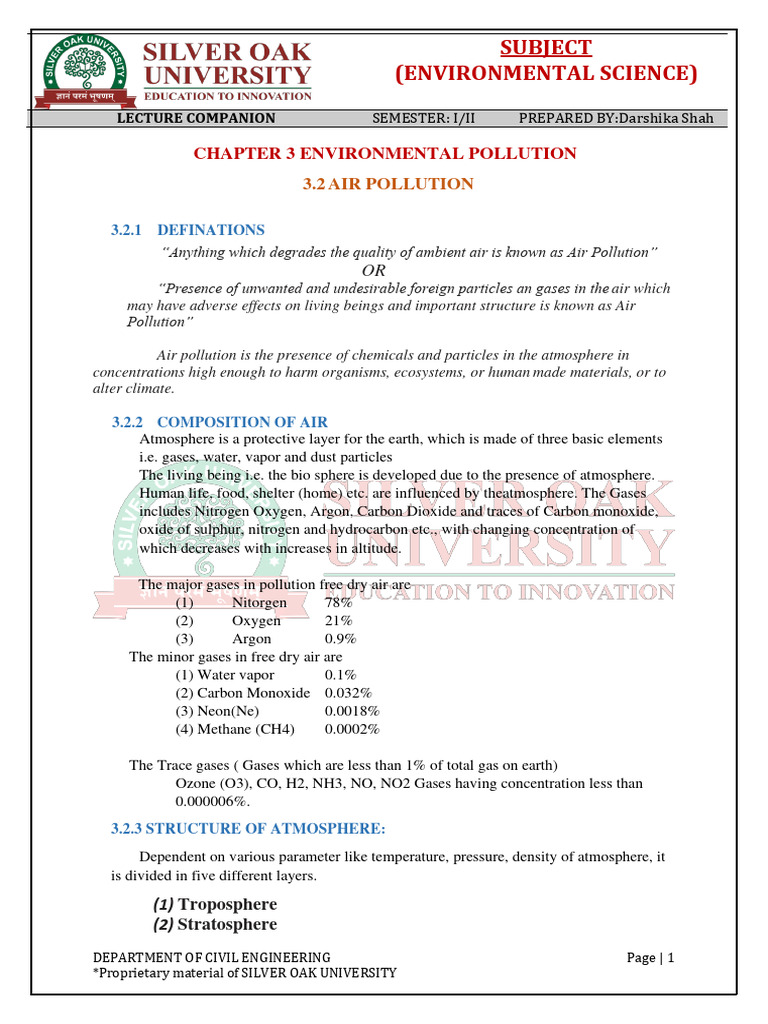 AIR Pollution | PDF | Troposphere | Particulates