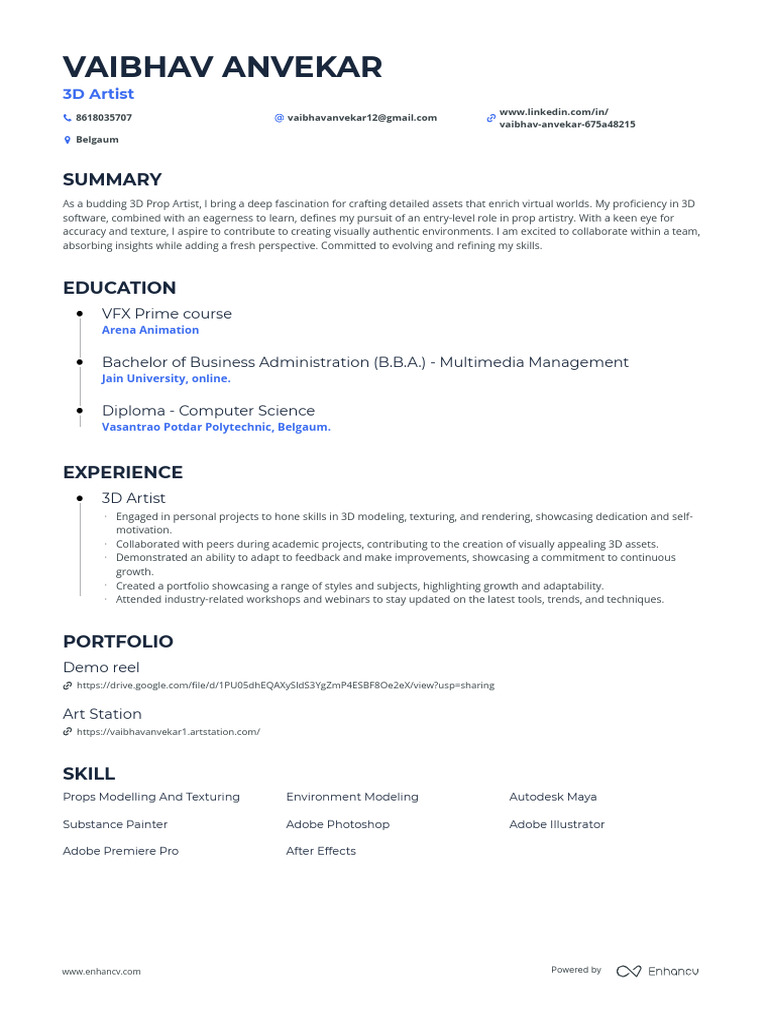 Vai Bhavan Ve Kar Resume | PDF | Career & Growth