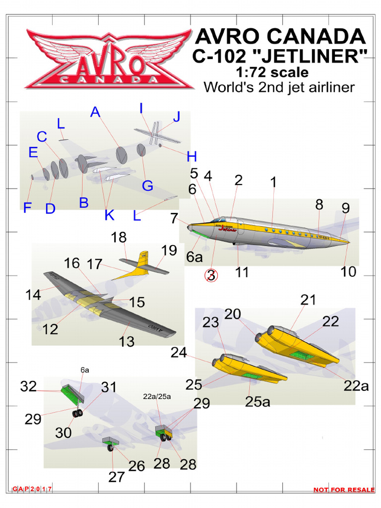 Avro Canada C102 Jetliner Airplane Paper Model | PDF