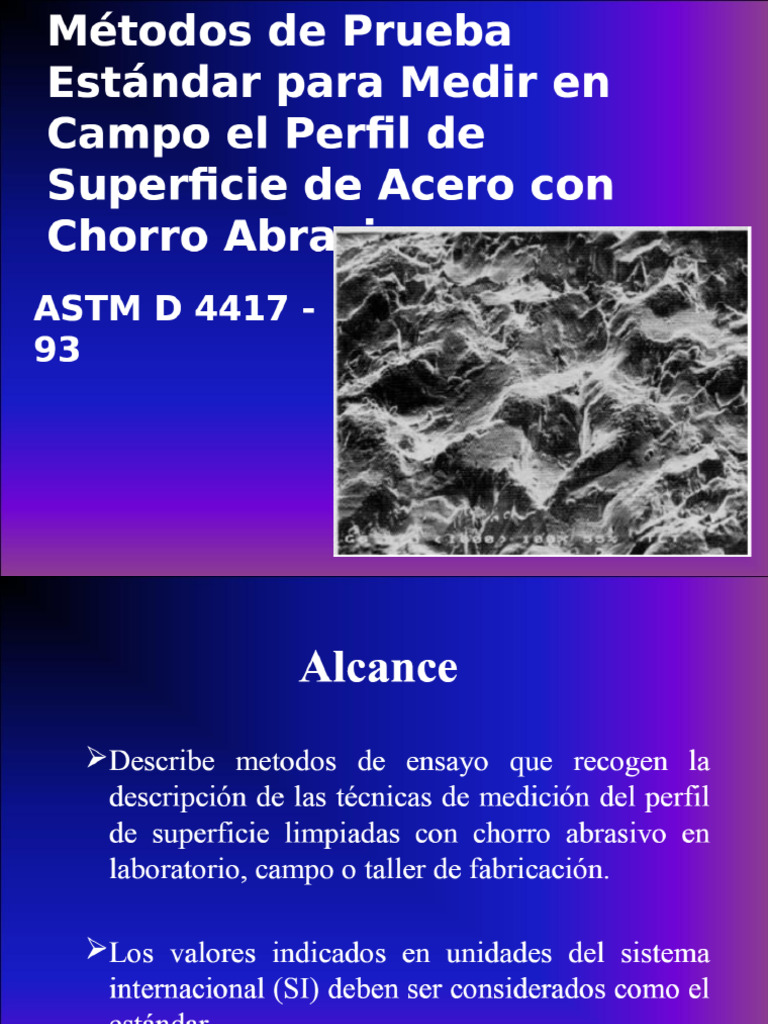 ASTM D4417 Medir de Rugosidad | PDF