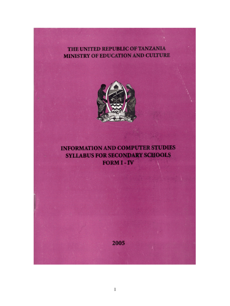 Syllabus - Information and Computer Studies - F1-F4 - 2005 | PDF | Educational Assessment ...