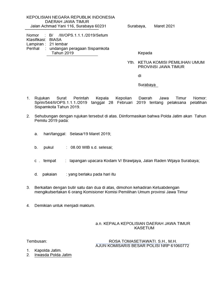 Contoh Surat Biasa | PDF