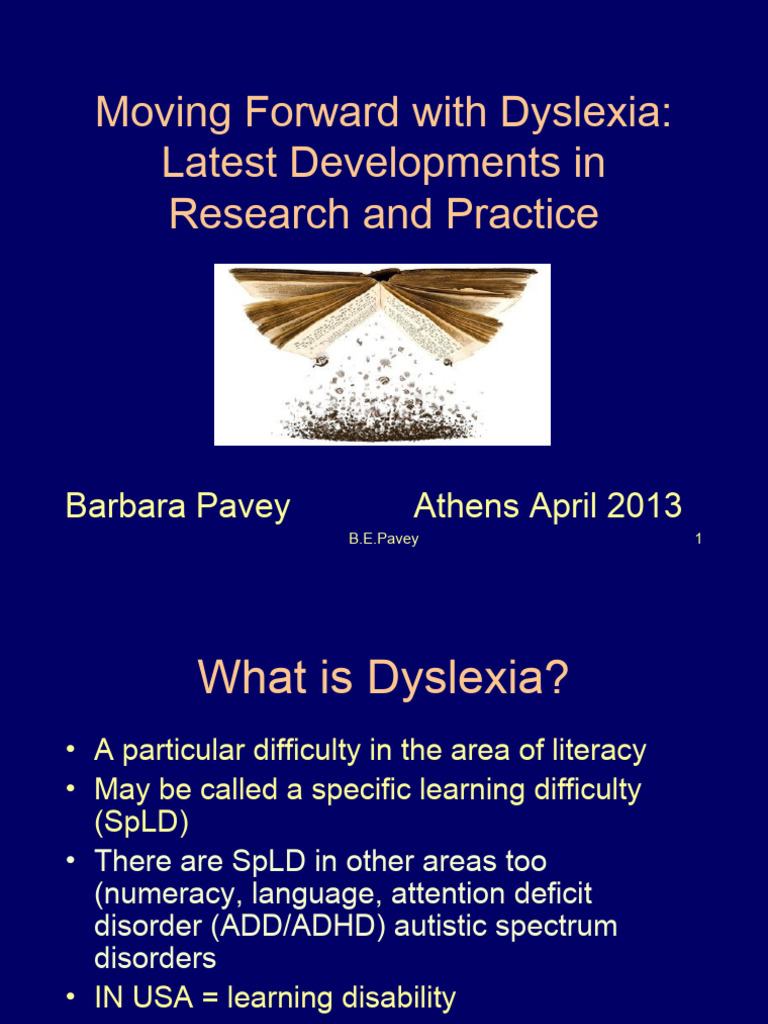 Day One Moving Forward With Dyslexia | PDF | Dyslexia | Learning Disability