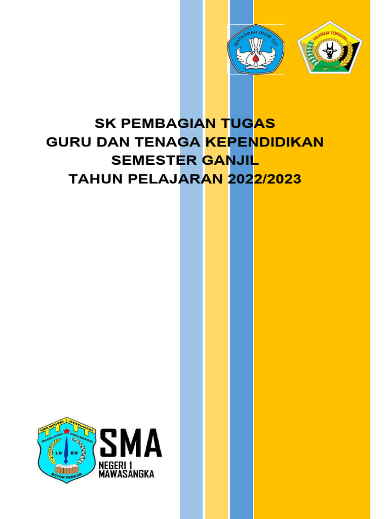 Format SK Pembagian Tugas Guru | PDF