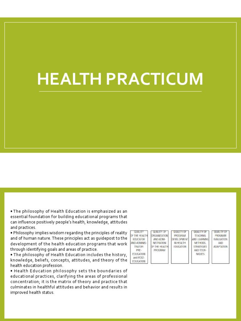 Health and Allied Practicum | PDF | Health Education | Attitude (Psychology)