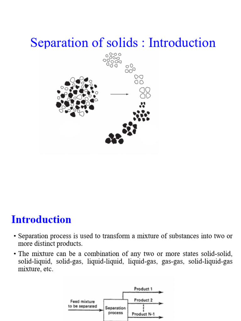 Separation of Solids L-3 | PDF | Mixture | Chemical Substances