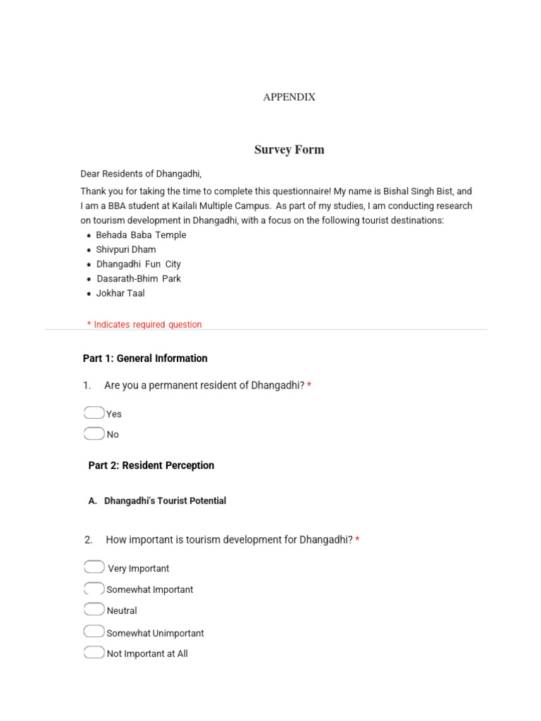 Appendix | PDF | Tourism