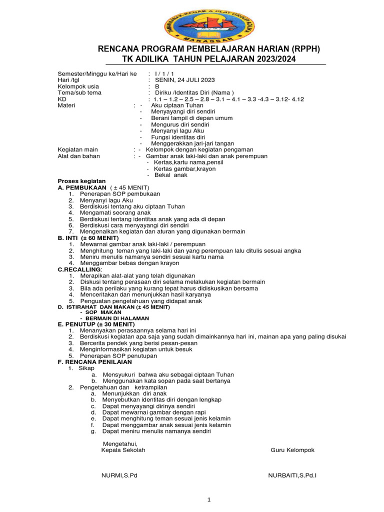 RPPH Kel.b Sem 1&2 - Compressed | PDF