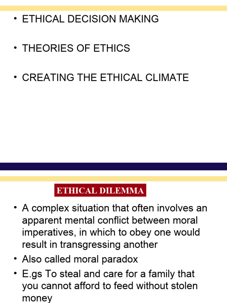 Chapter 8 Dealing With Dilemmas and Ethical Theories | PDF | Virtue ...