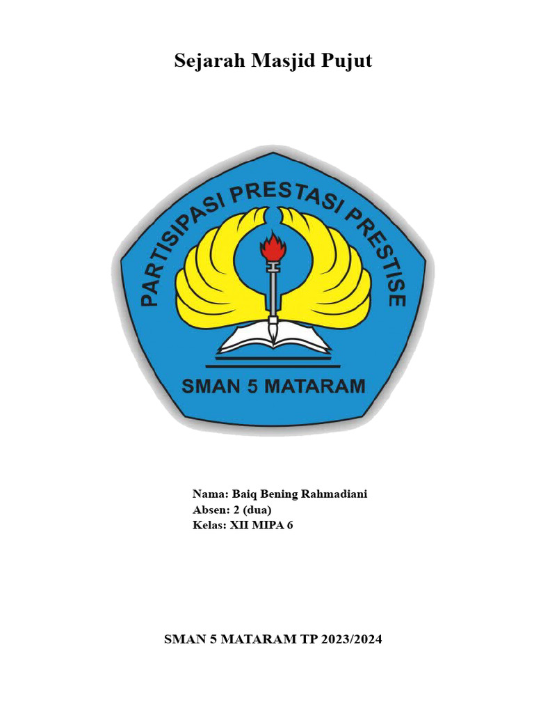 Teks Sejarah Masjid Pujut Oleh Baiq Bening Rahmadiani | PDF