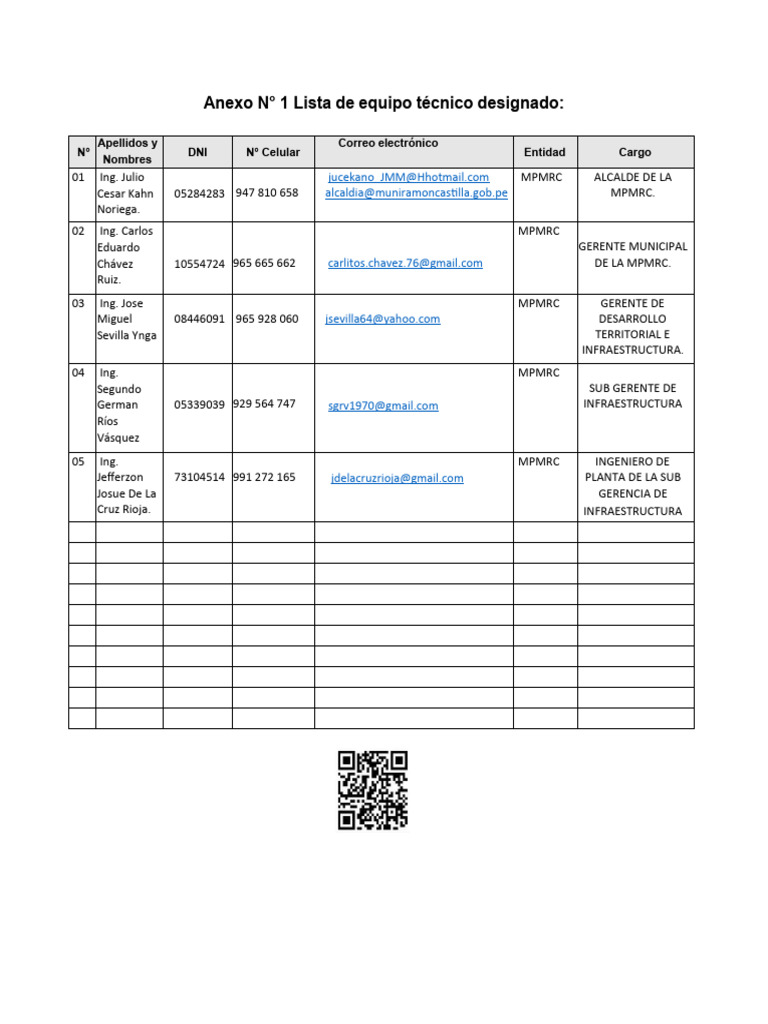Anexos Formato 1 | PDF