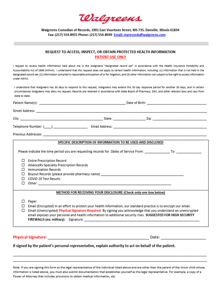 Images Pdfs Hipaa Access Form 0507 | PDF | Health Insurance Portability ...