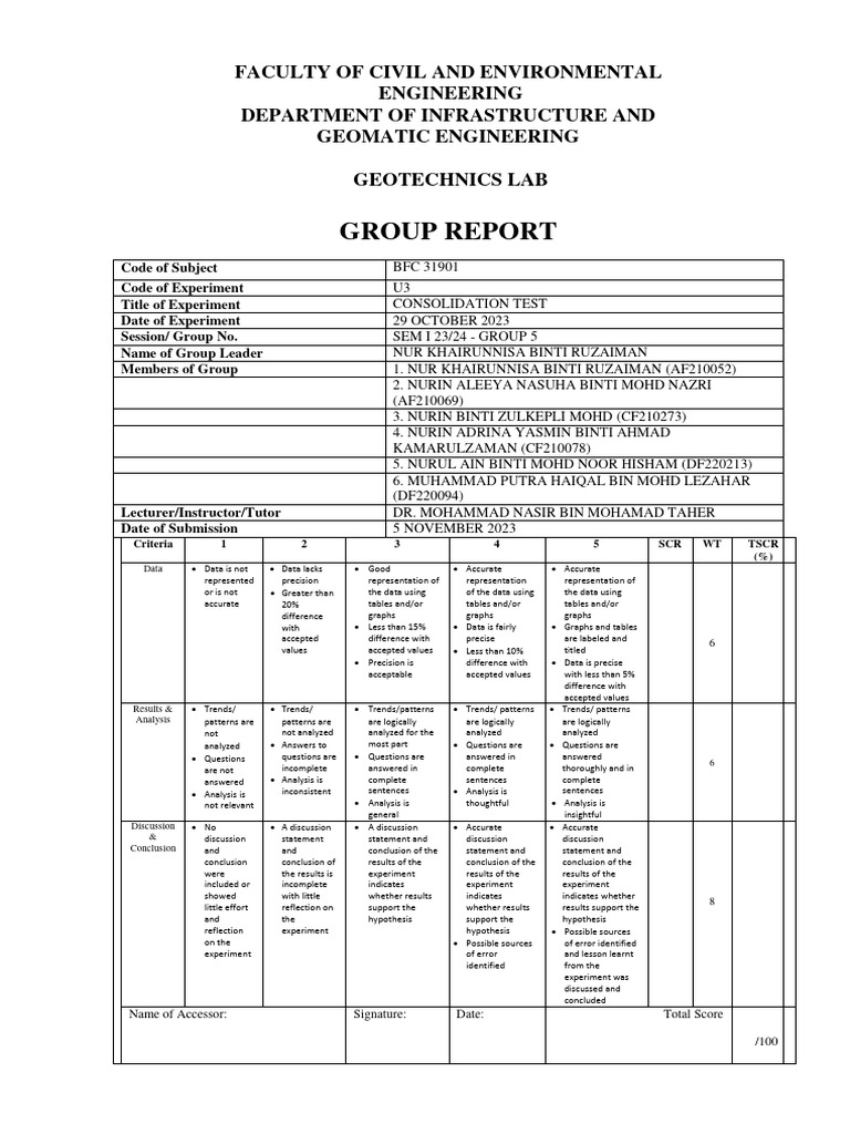 Geotechnics Lab Report | PDF | Applied And Interdisciplinary Physics ...