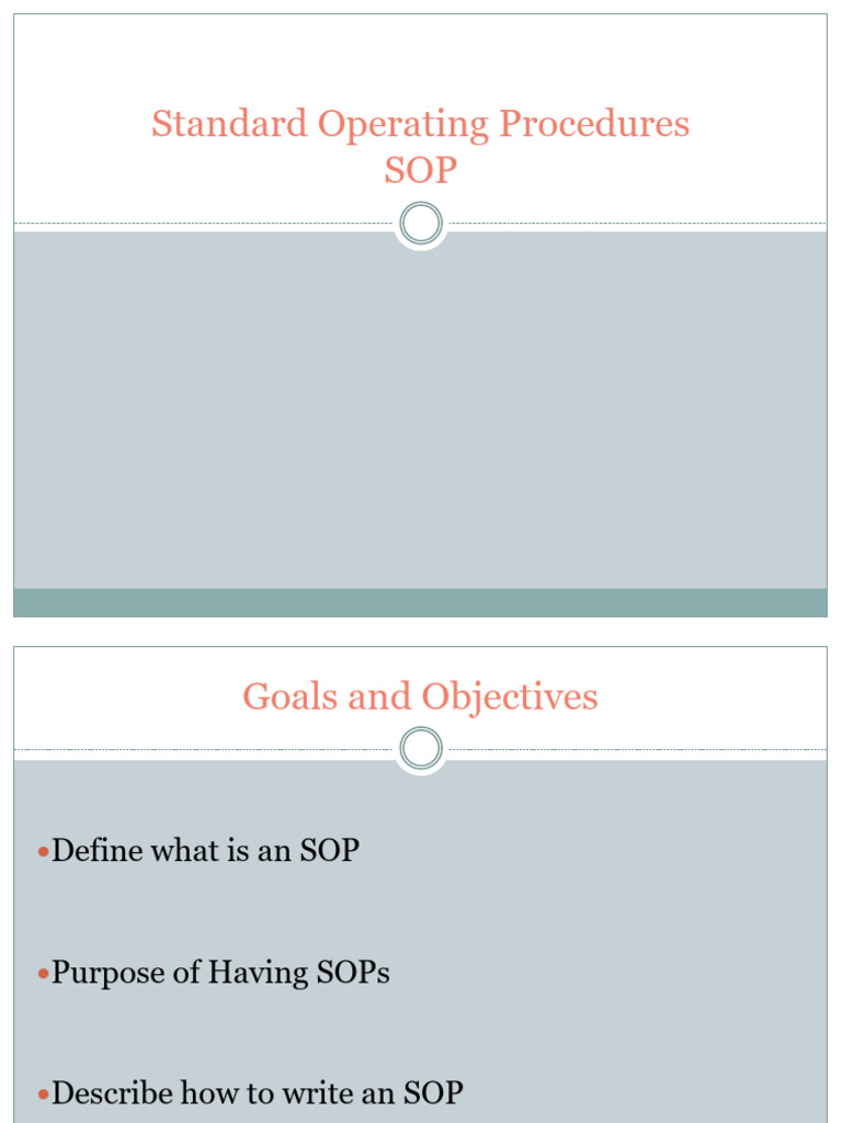 11- Standard Operating Procedures | Download Free PDF | Regulatory ...