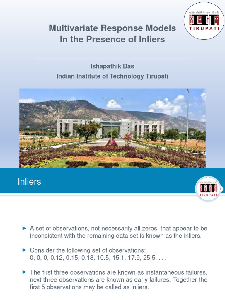 Multivariate Response Models In The Presence Of Inliners Pdf Estimation Theory Regression