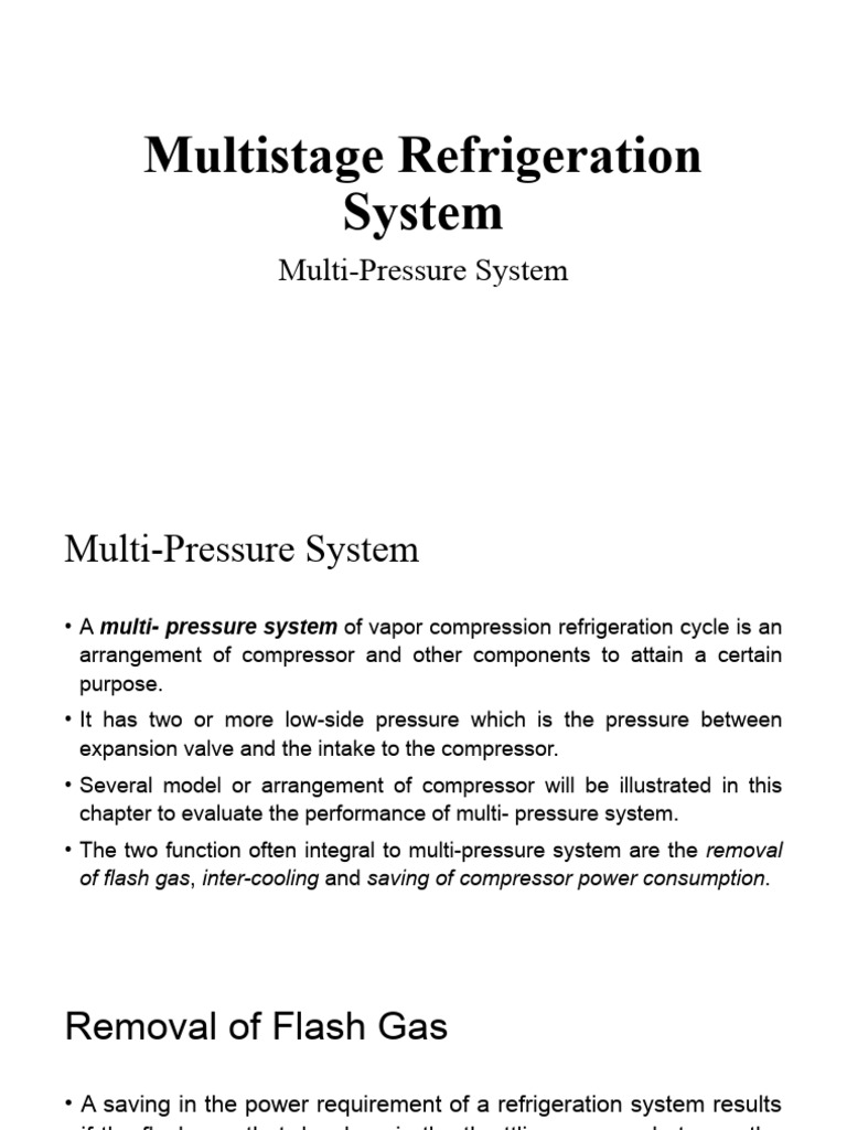 Lecture 5.1 Multi Pressure System | PDF | Refrigeration | Building Automation