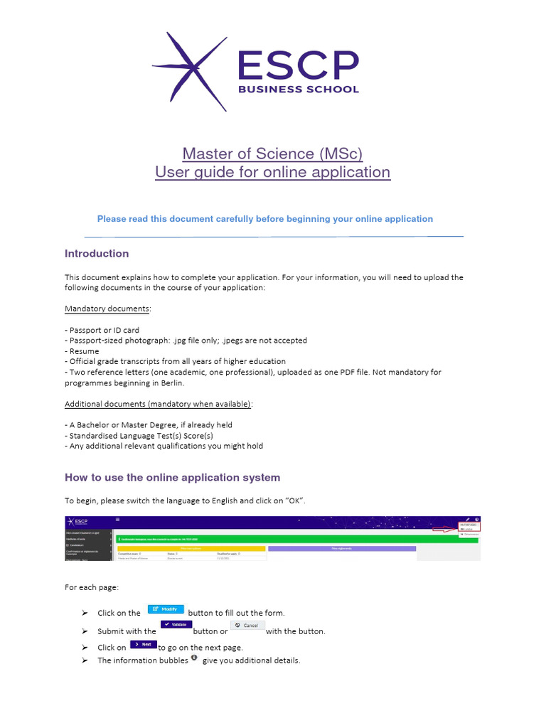 MSc Online Application Guide | PDF | Icon (Computing) | Identity Document