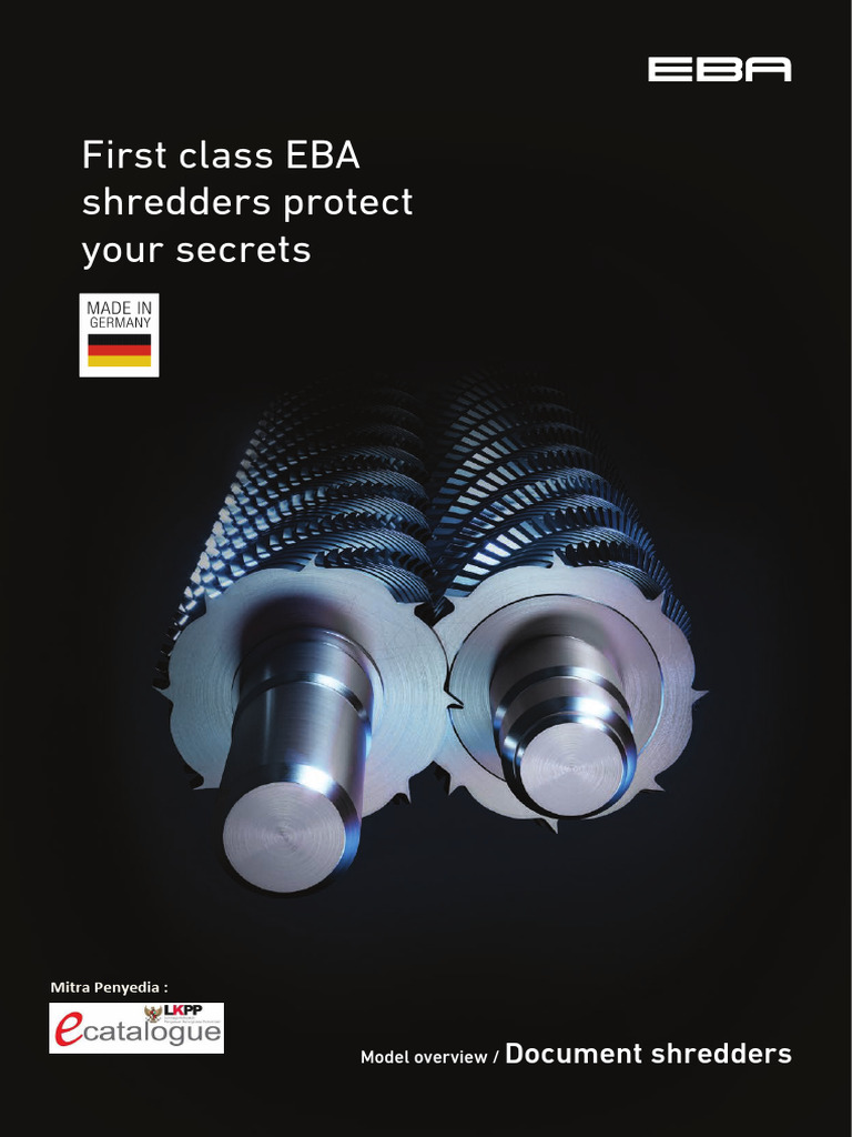 2023 - Katalog 2023 EBA Shredder Made in Germany - PT. Neosys Indonesia | PDF | Sustainability ...