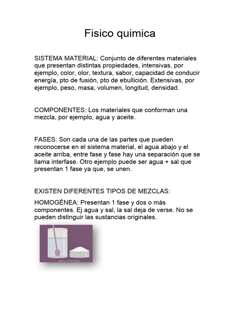 Fisico Quimica | PDF | Mezcla | Fase (materia)