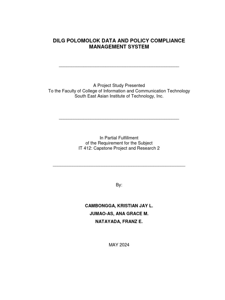 Dilg Final | PDF | Regulatory Compliance | Usability