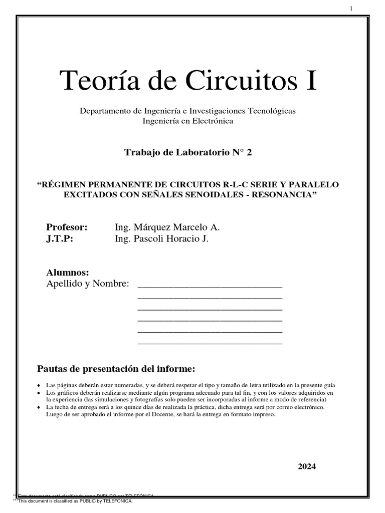 TC2 TPLab2 24 | PDF | Red eléctrica | Resonancia