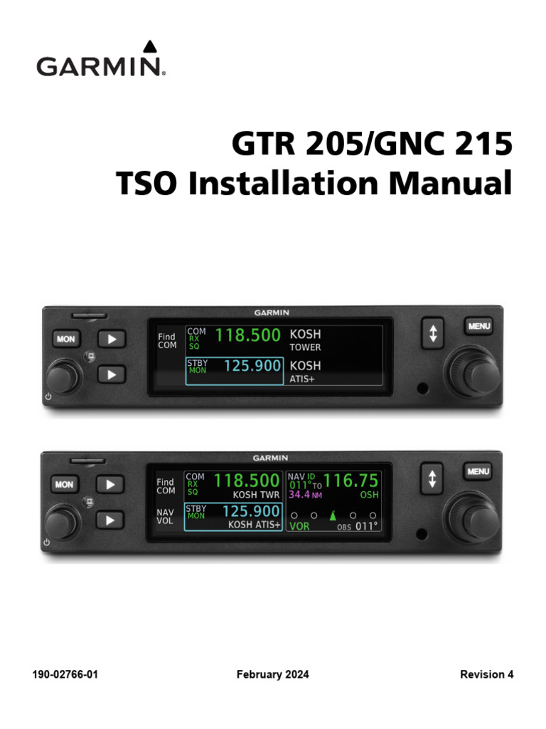 GNC215 TSO Installation Manual | PDF | Electrical Connector ...