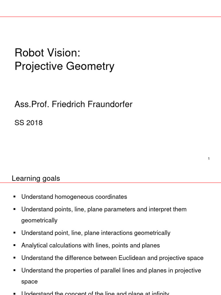 RV ProjectiveGeometry | PDF | Line (Geometry) | Projective Geometry