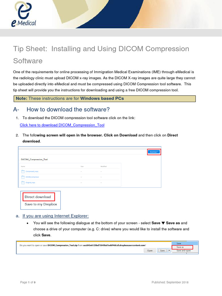 DICOM Compression Tool Installation Guide | PDF | Computer File | Computing